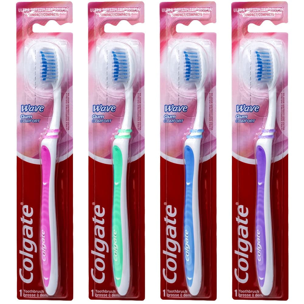 Colgate Wave Gum Comfort Toothbrush, Ultra Soft Bristles, Compact Head ...
