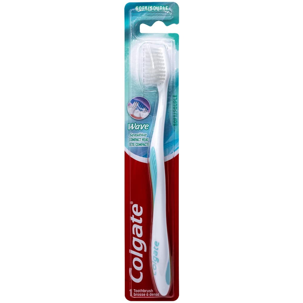 Colgate Wave Sensitive Toothbrush, Compact, Soft (Colors Vary) - 1 ...