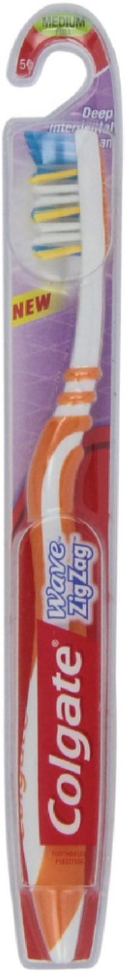 Colgate Wave ZigZag Toothbrush Medium Full 1 ea - Colors May Vary (Pack ...
