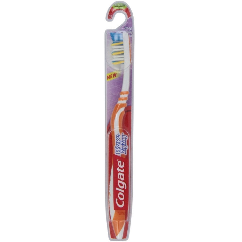 Colgate Wave Zigzag Toothbrush Medium Full 1 Ea - Colors May Vary (Pack ...