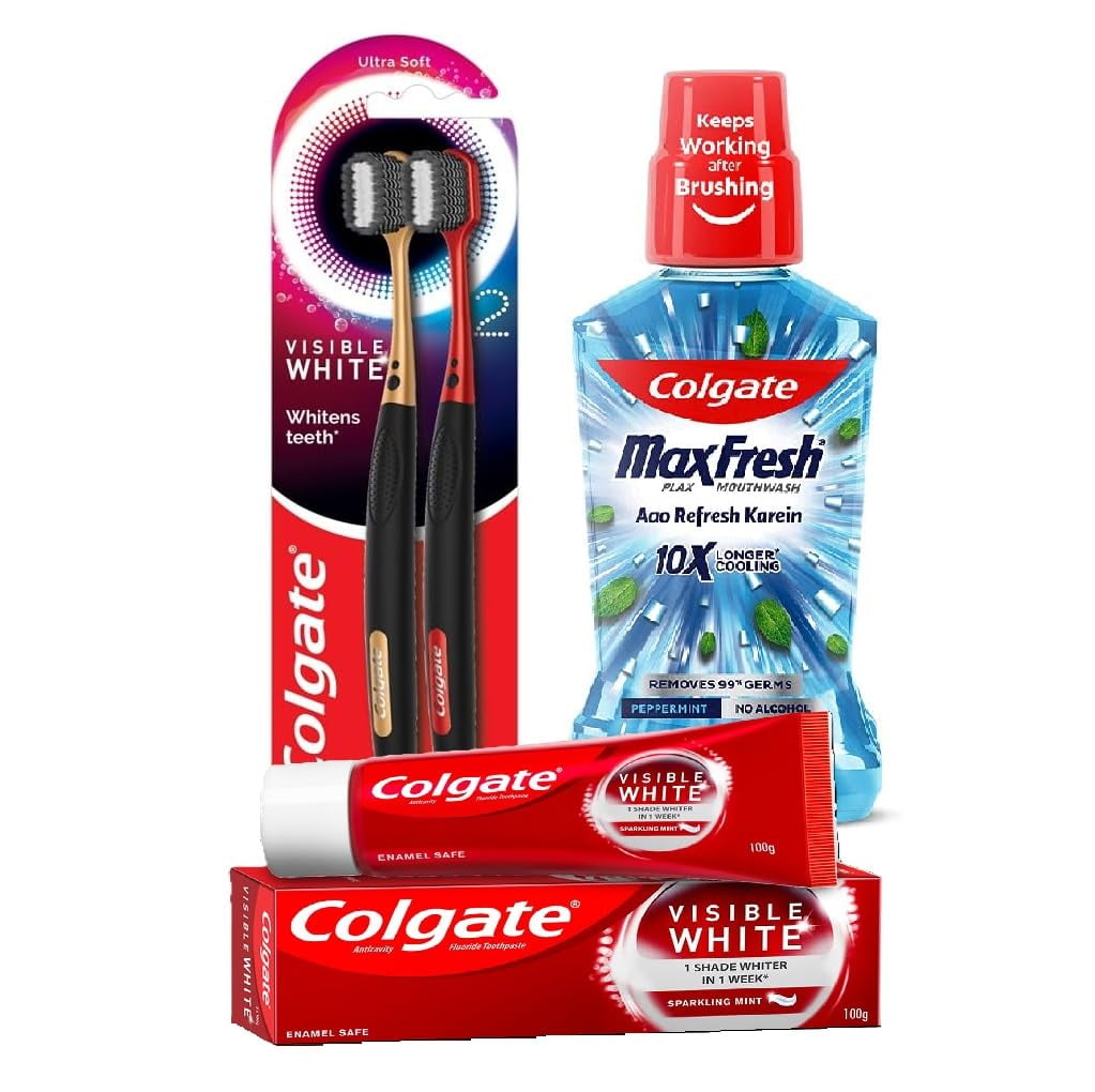 Colgate Whole Mouth Complete YPF5 Whiting Kit Visible White Toothpaste ...