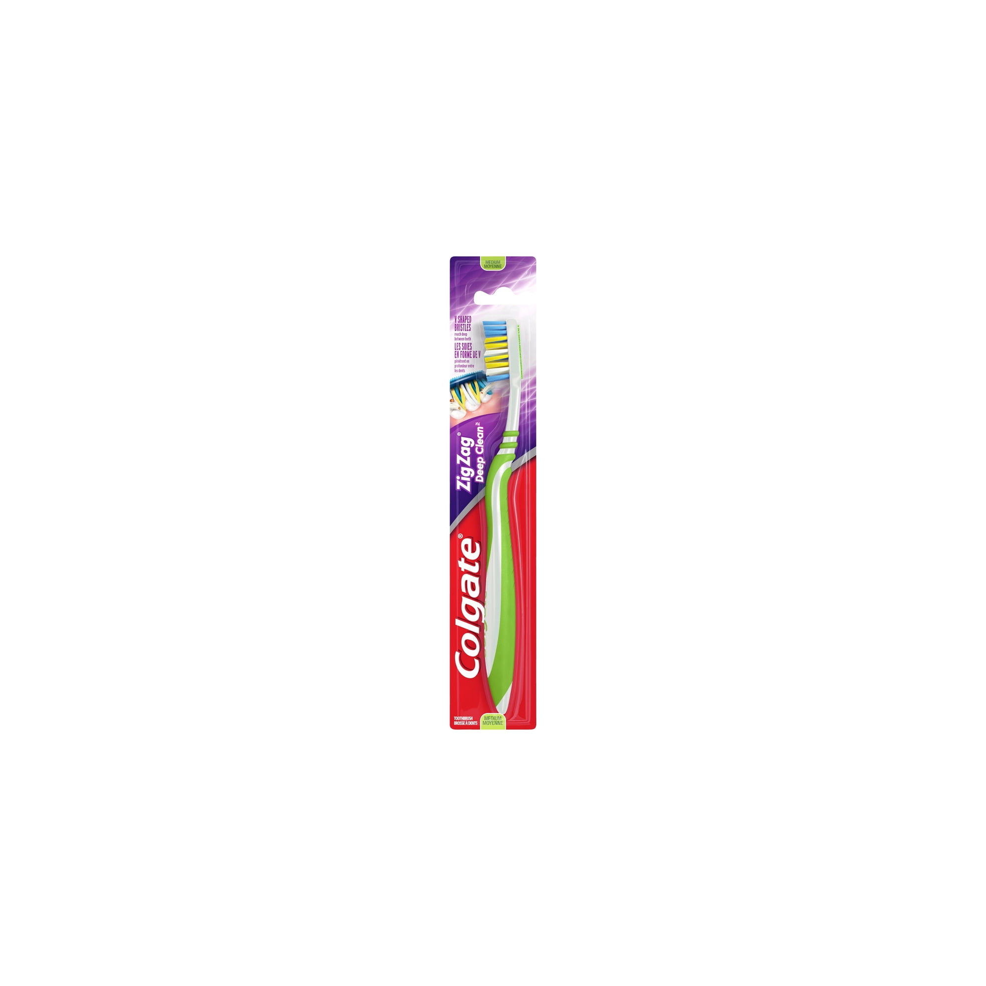 Colgate Zig Zag Deep Clean Adult Toothbrush, Medium - Walmart.com