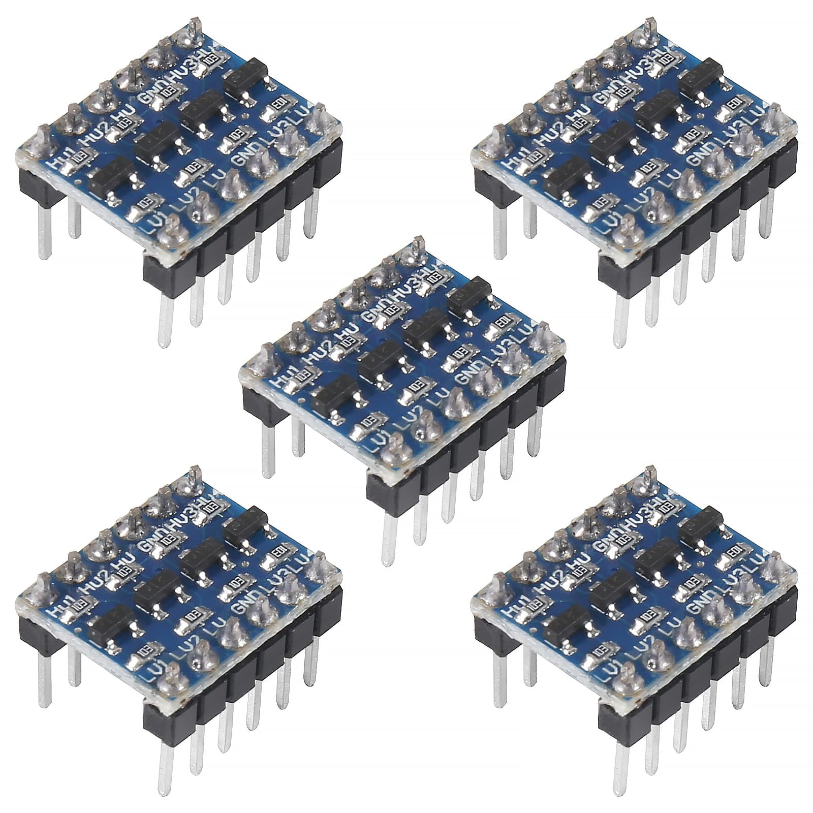 Coliao 5pcs 4 Channels RRF12 IIC I2C Logic Level Converter Bi-Directional 3.3V-5V Shifter Module ...