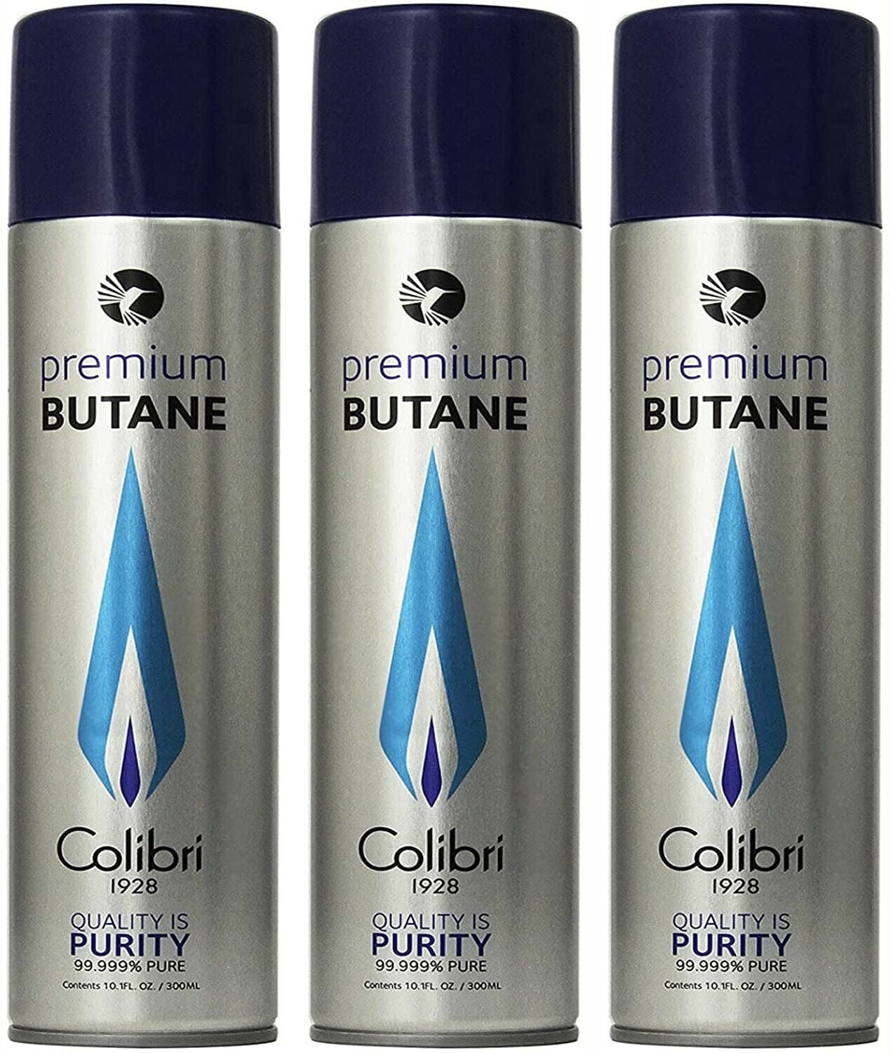 Colibri Premium Lighter Refillable Butane Fuel, 162g 10.1oz, 300ml, 3 ...