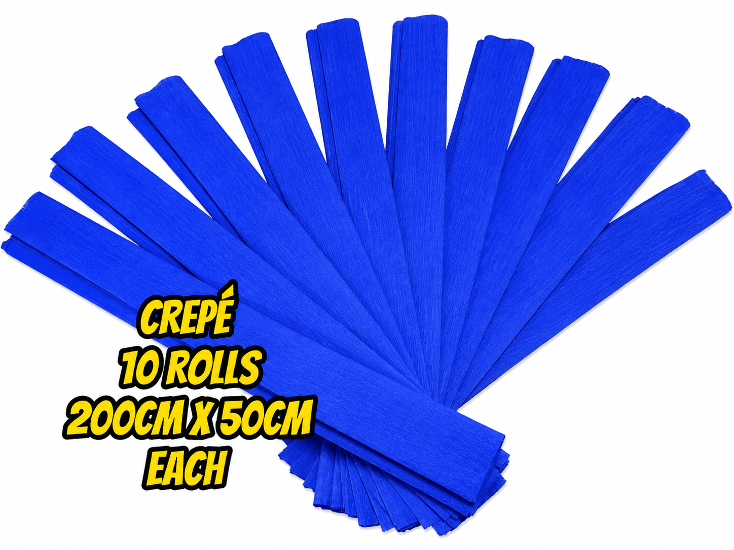 Colibri Crepe Paper, 200cm x 50cm, 10 Sheets, 308 Azul Fuerte-Blue ...