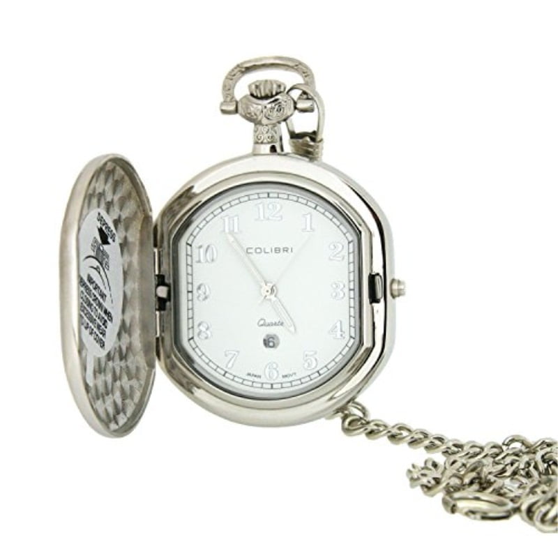 Colibri Pocket Watch Hunting Case with Chain Model PWQ092008C - Walmart.com
