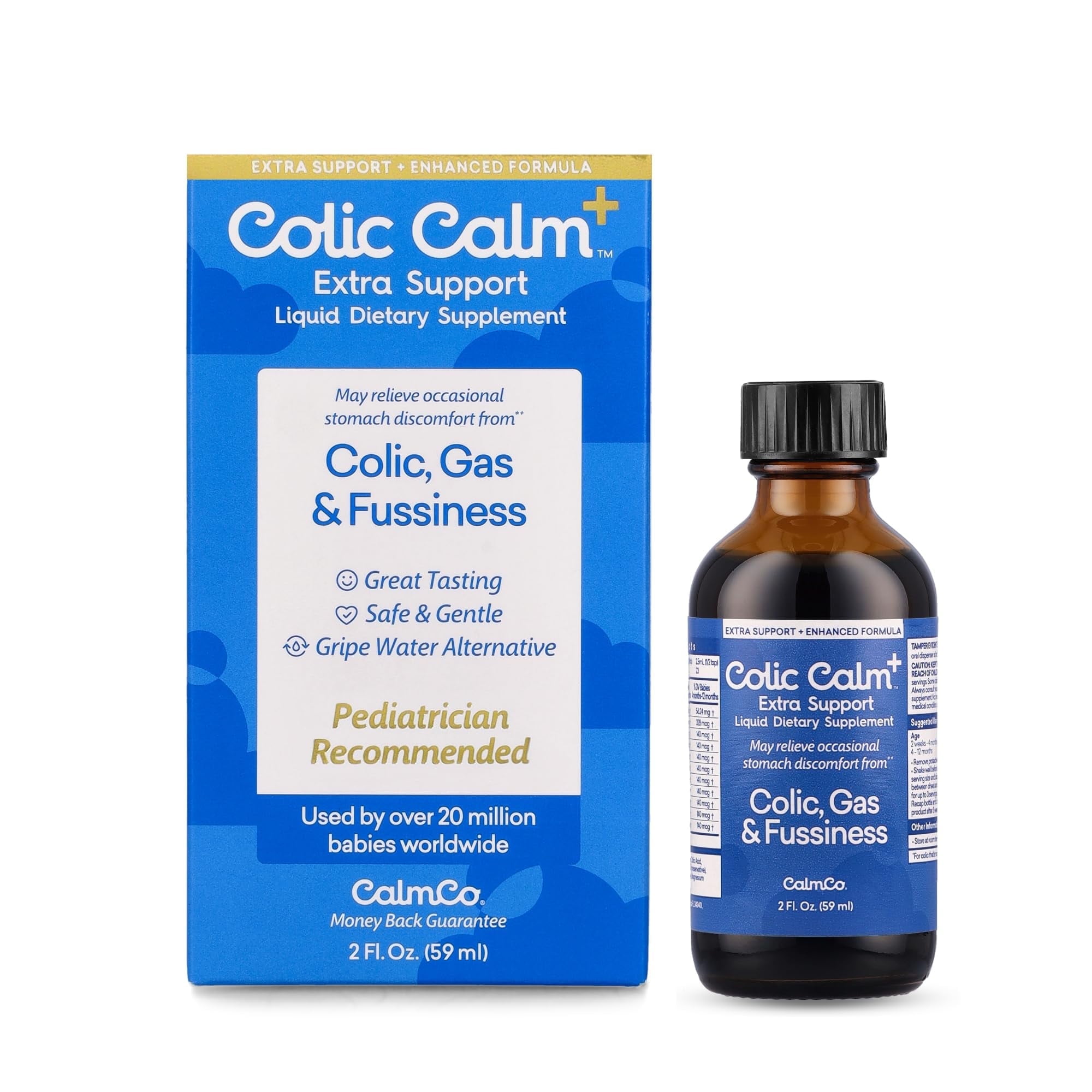 Colic Calm Colic, Gas & Fussiness, Extra Support, 2 fl oz (59 ml) (Pack ...