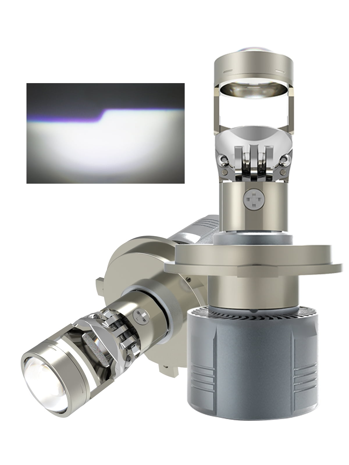 Colight H4 LED Headlight Bulbs, Mini Projector Lens, 100W, 20000 Lumens ...