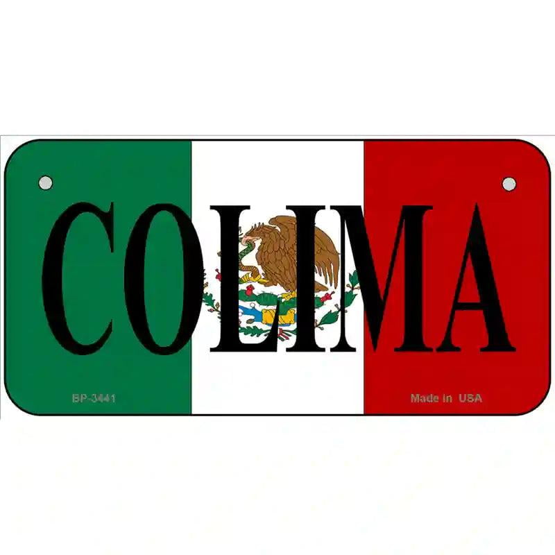 Colima on Mexico Flag Metal Novelty License Plate 6" x 3" Bicycle ...