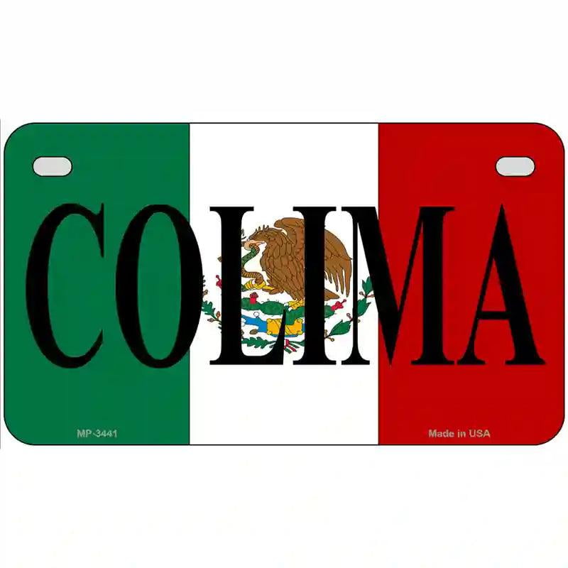 Colima on Mexico Flag Metal Novelty License Plate 7" x 4" Motorcycle ...