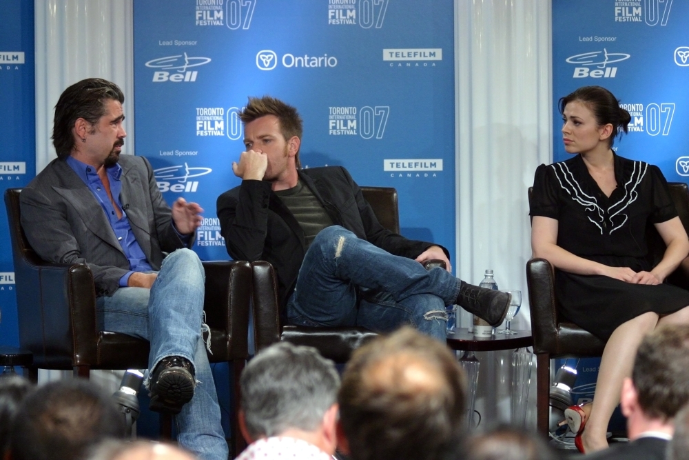 Colin Farrell Ewan Mcgregor Hayley Atwell At The Press Conference For ...