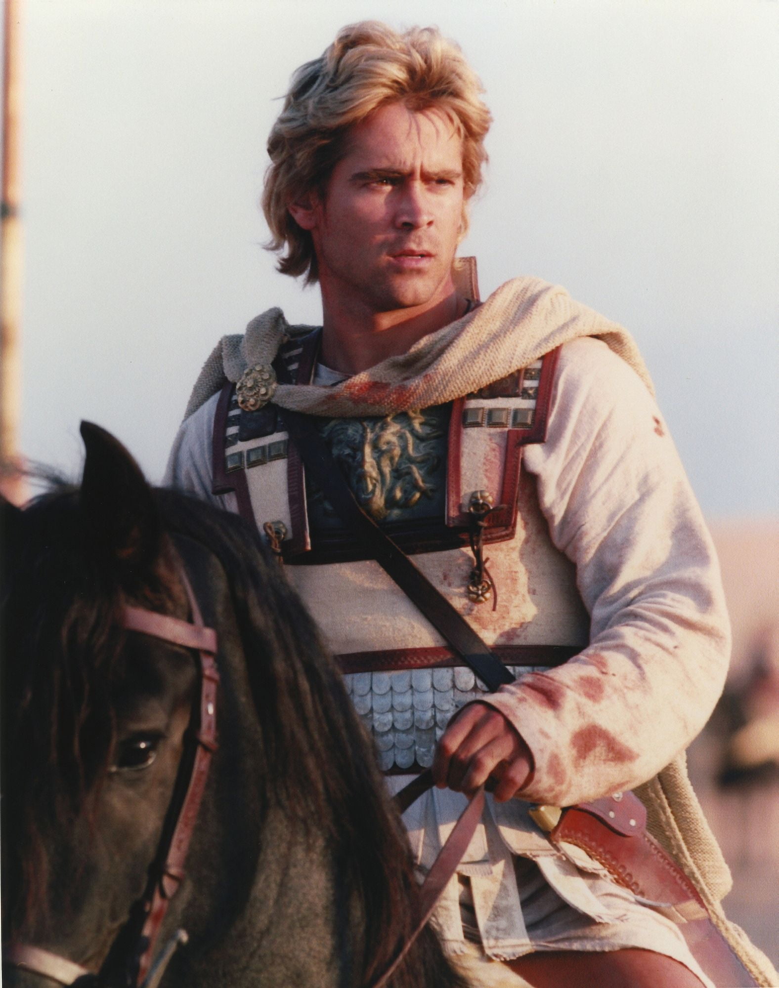 Colin Farrell Riding Horse in Warrior Outfit Portrait Photo Print (24 x ...