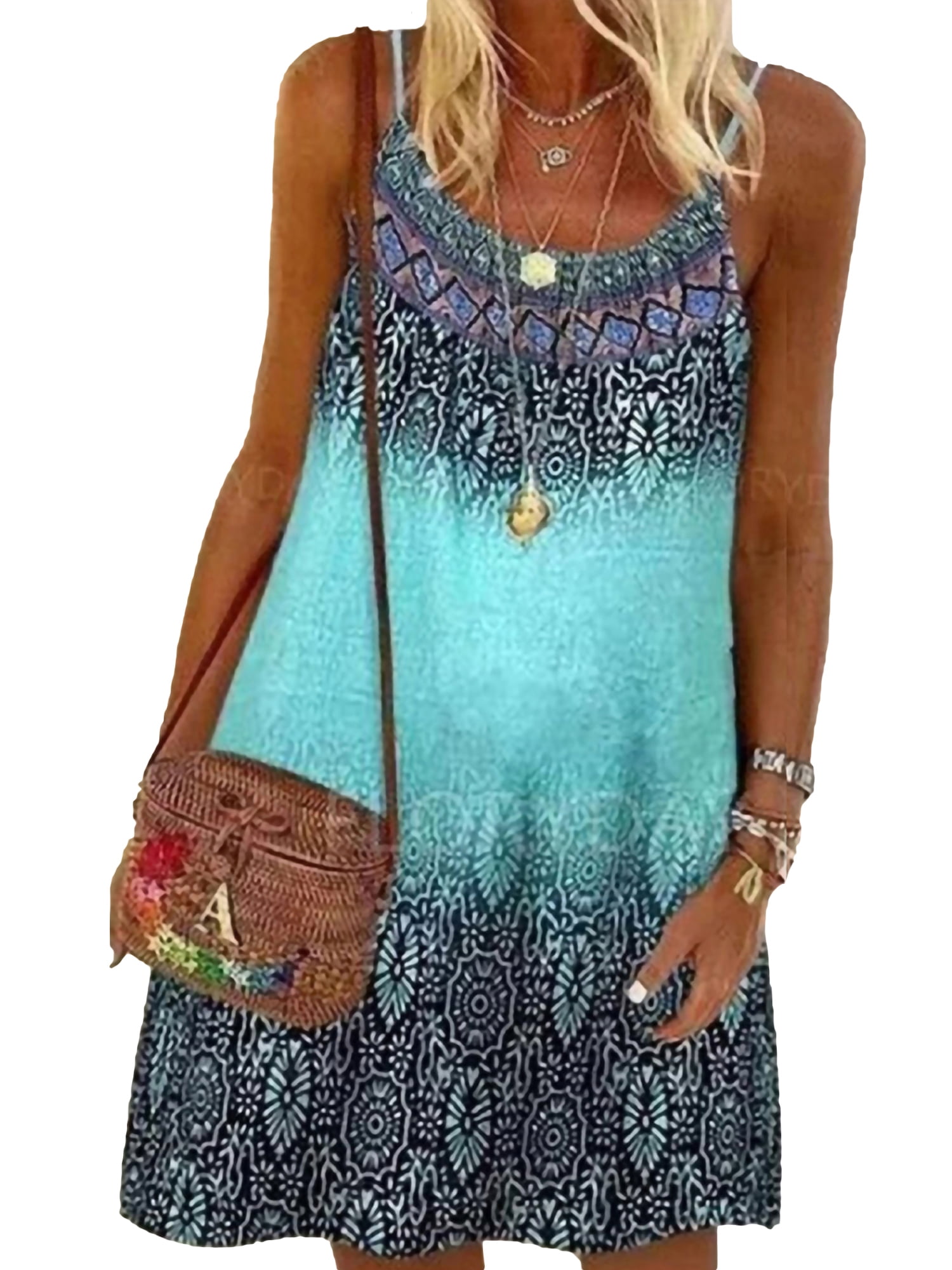 Colisha Lightweight Boho Floral Summer Dress for Women, Sleeveless ...