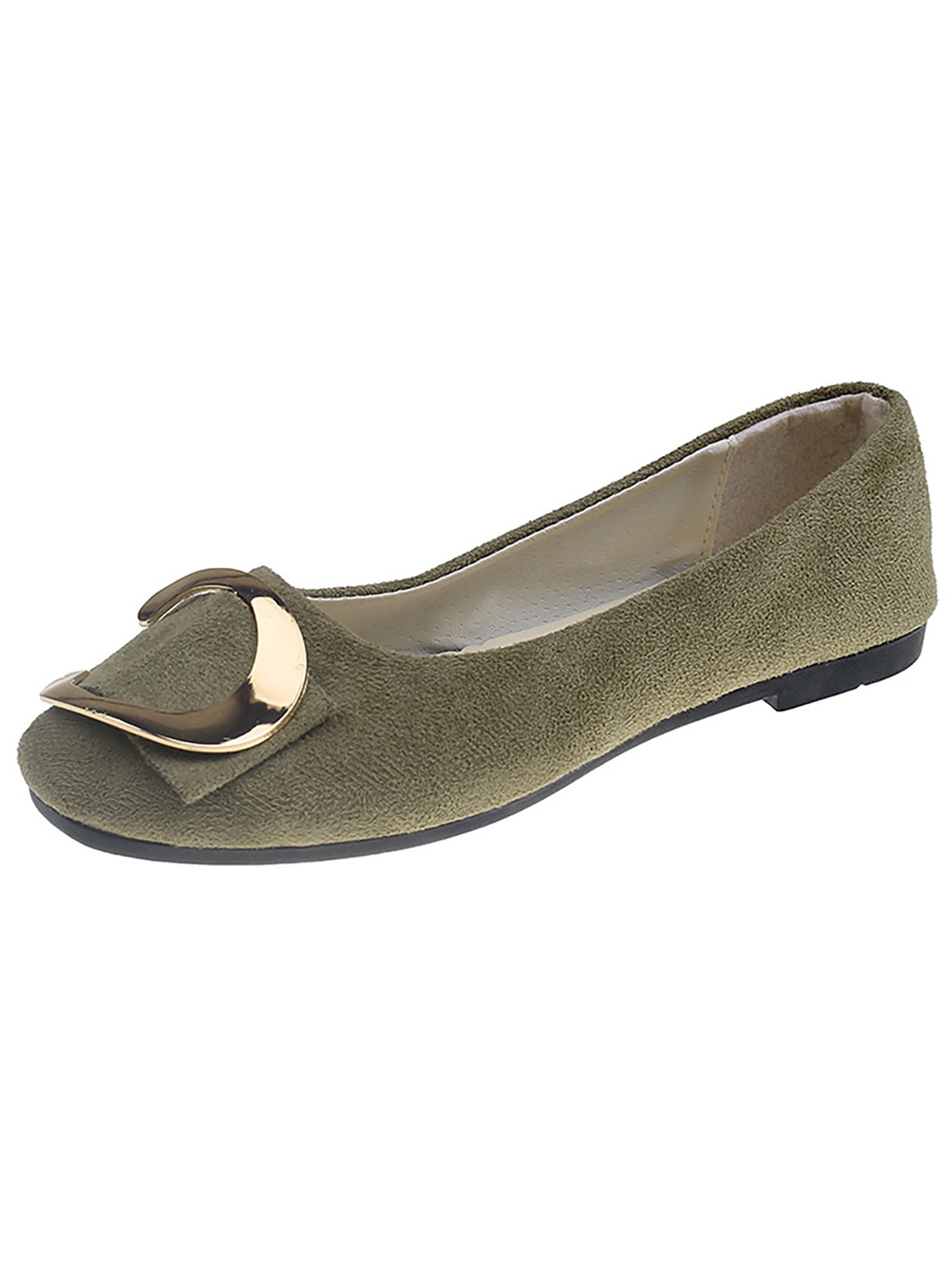 Colisha Ladies Casual Shoe Square Toe Flats Comfort Flat Shoes Women ...