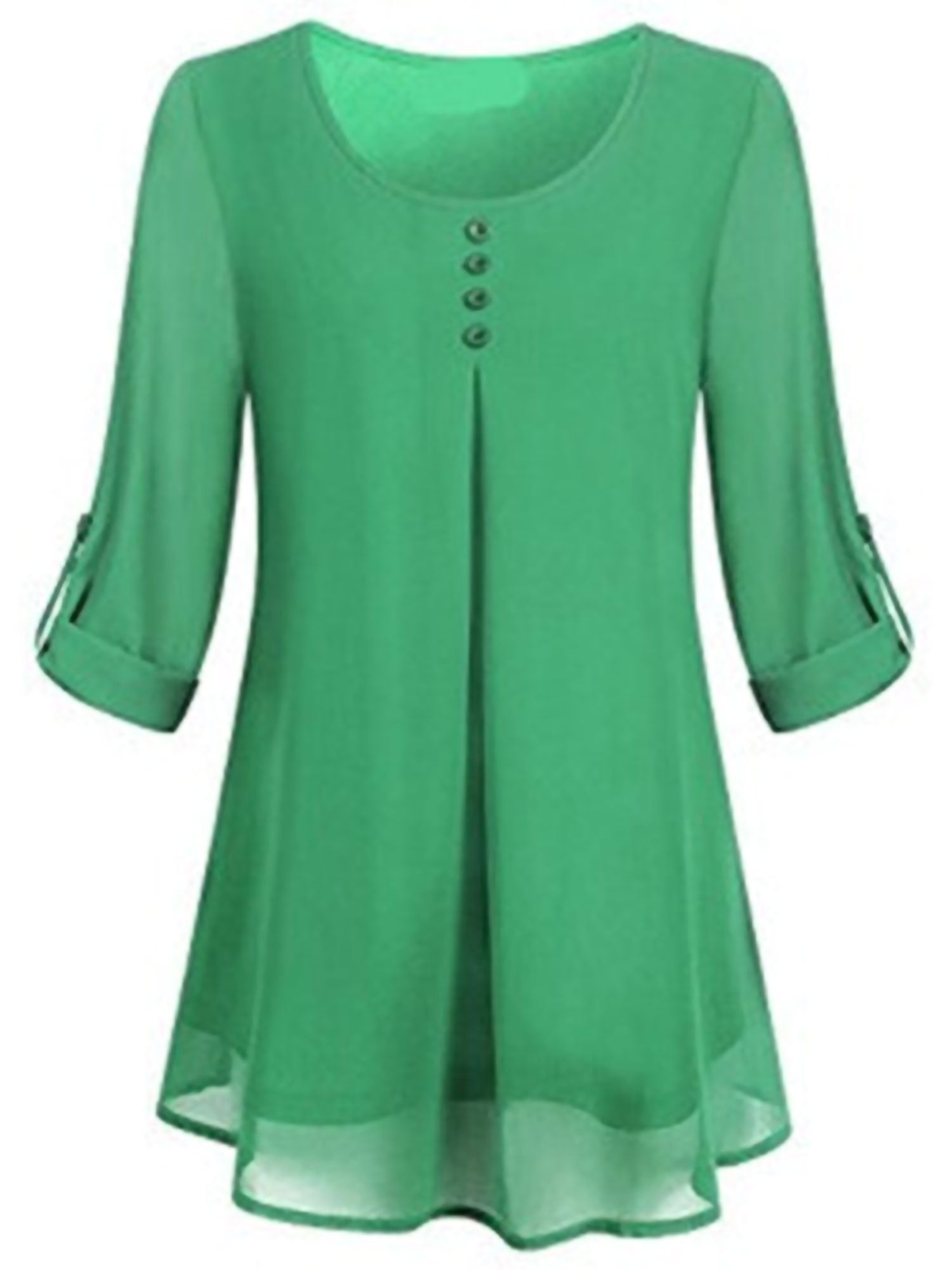 Colisha Women Workwear Shirt Elegant Formal Chiffon Blouse Buttons ...