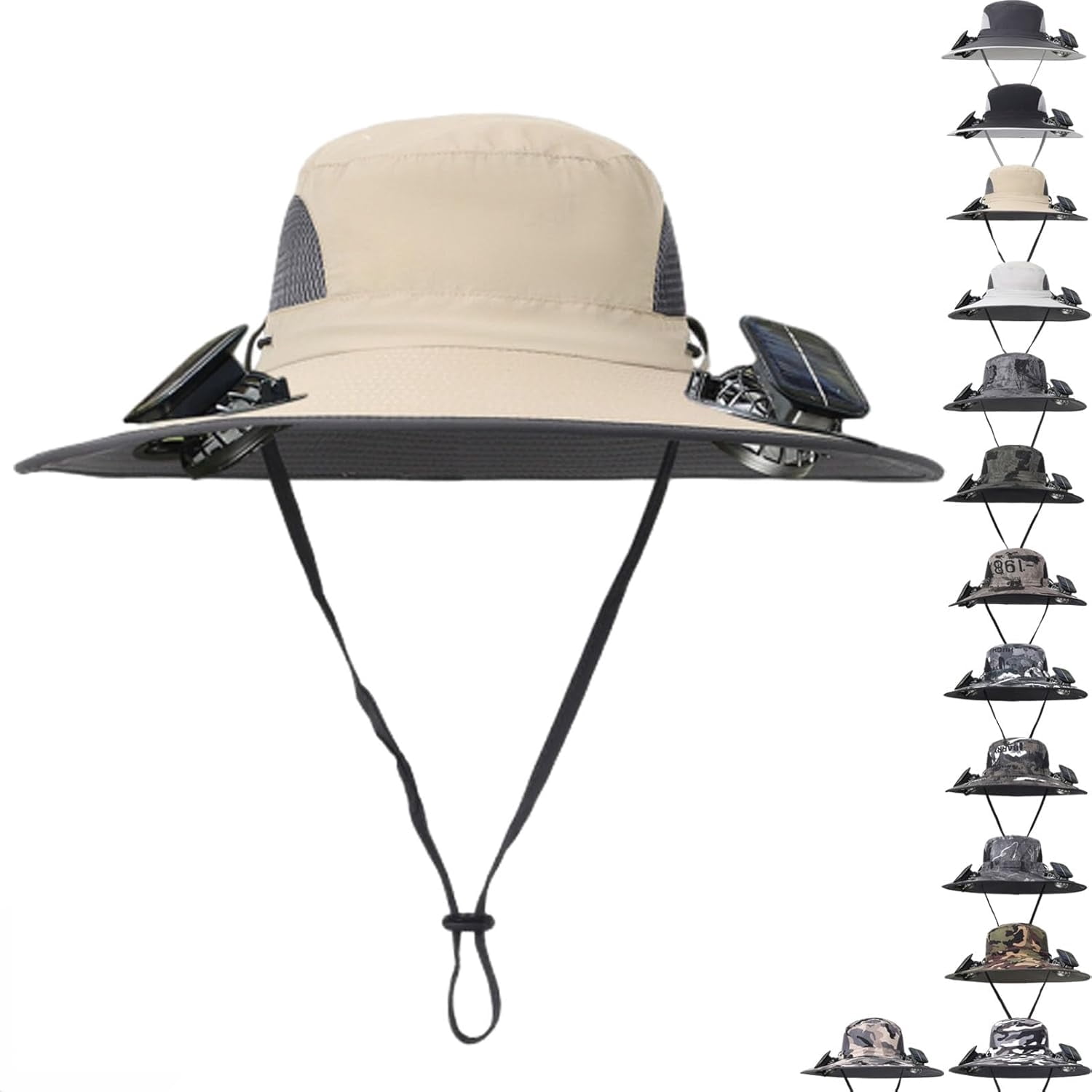 Colitt Fishing Hat, 2025 New Ultralight Solar Fan Sun Hat Powered ...
