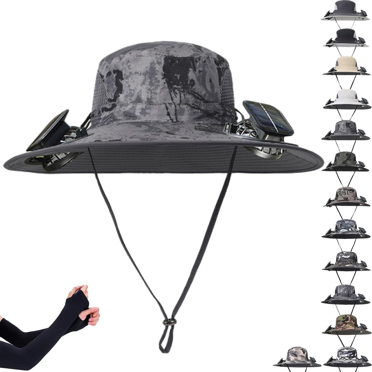 Colitt Fishing Hat, 2025 New Ultralight Solar Fan Sun Hat Powered ...
