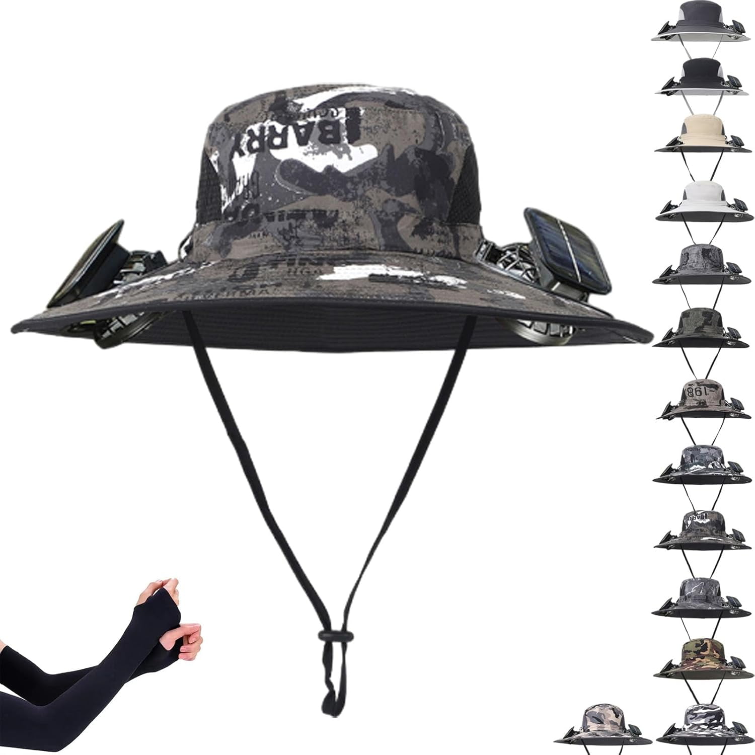 Colitt Fishing Hat, 2025 New Ultralight Solar Fan Sun Hat Powered ...