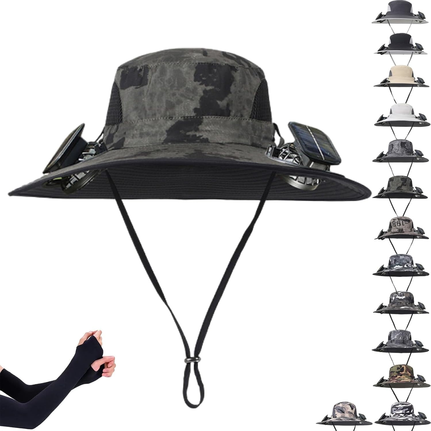 Colitt Fishing Hat, 2025 New Ultralight Solar Fan Sun Hat Powered ...