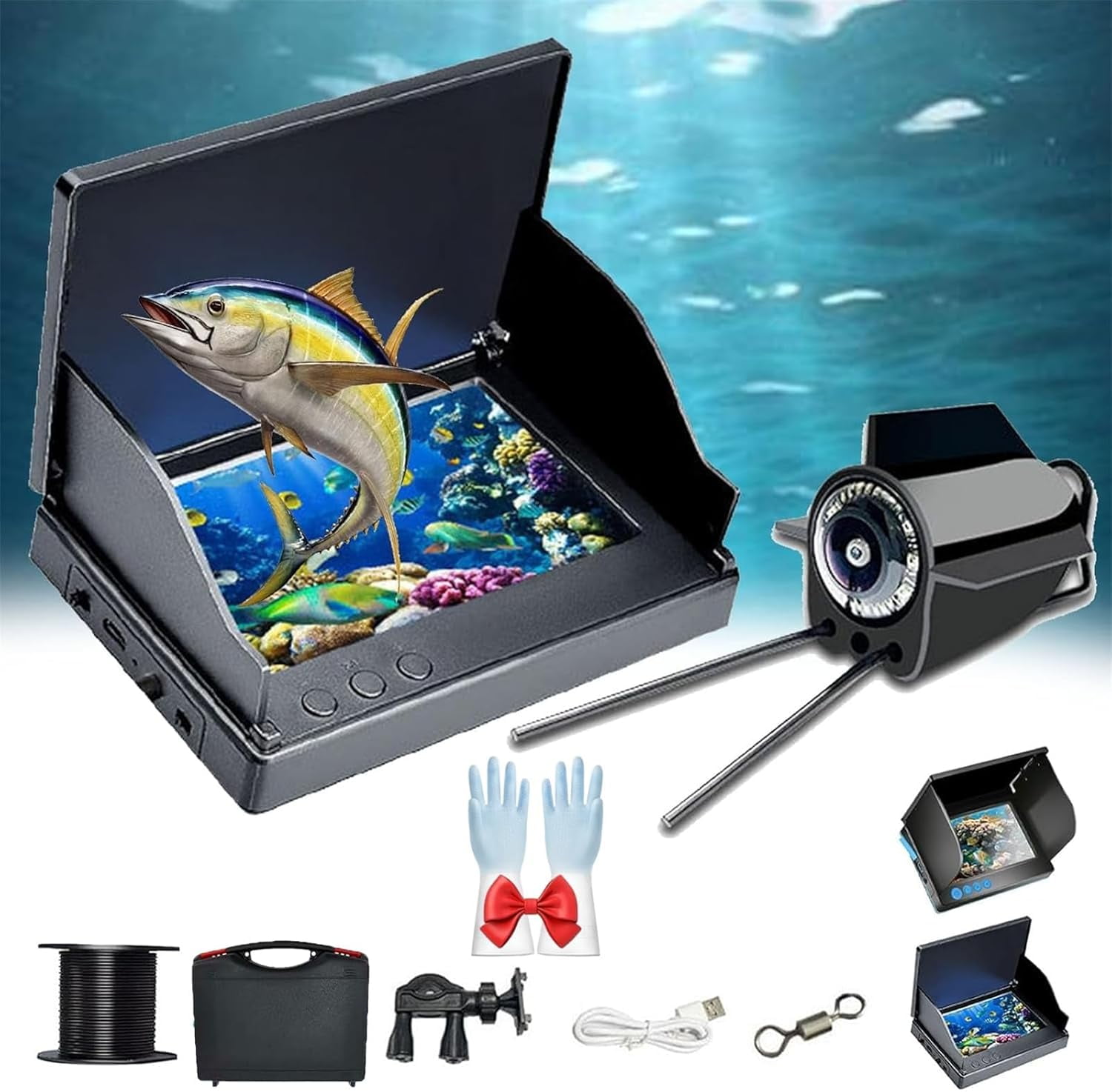 Colitt Underwater Fishing Camera,4.3''/5'' HD Ice Fishing Camera ...