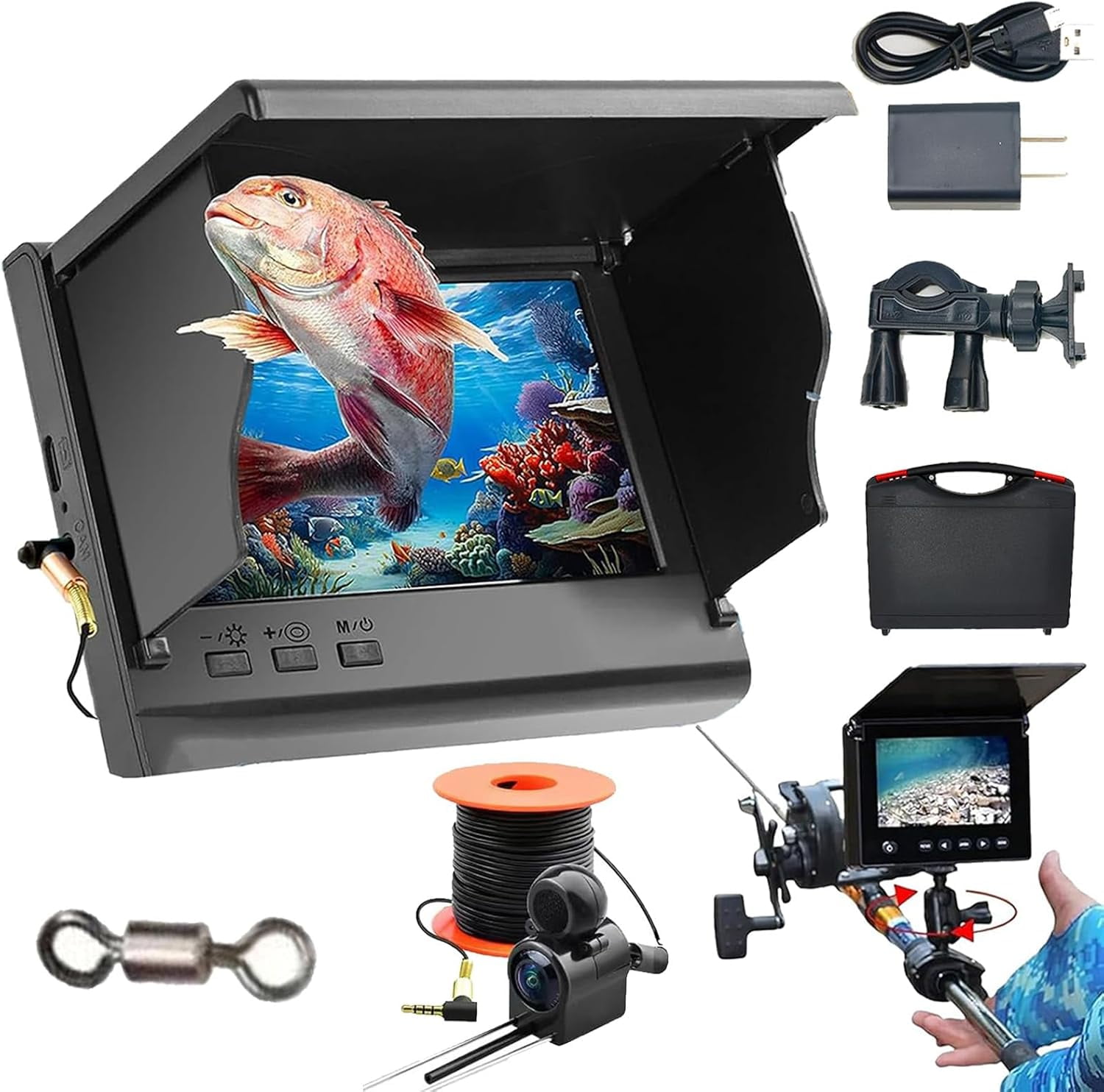 Colitt Underwater Fishing Camera, Night Vision Portable Fish Finder, 4. ...