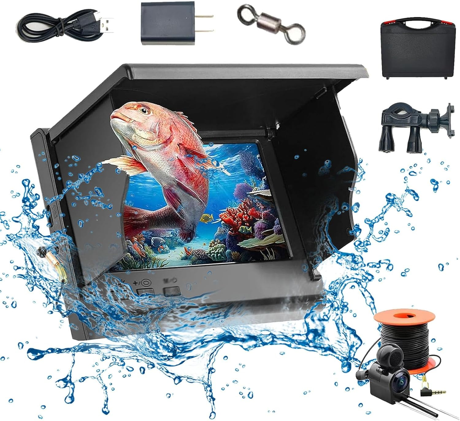 Colitt- Underwater Fishing Camera, Night Vision Portable Fish Finder ...