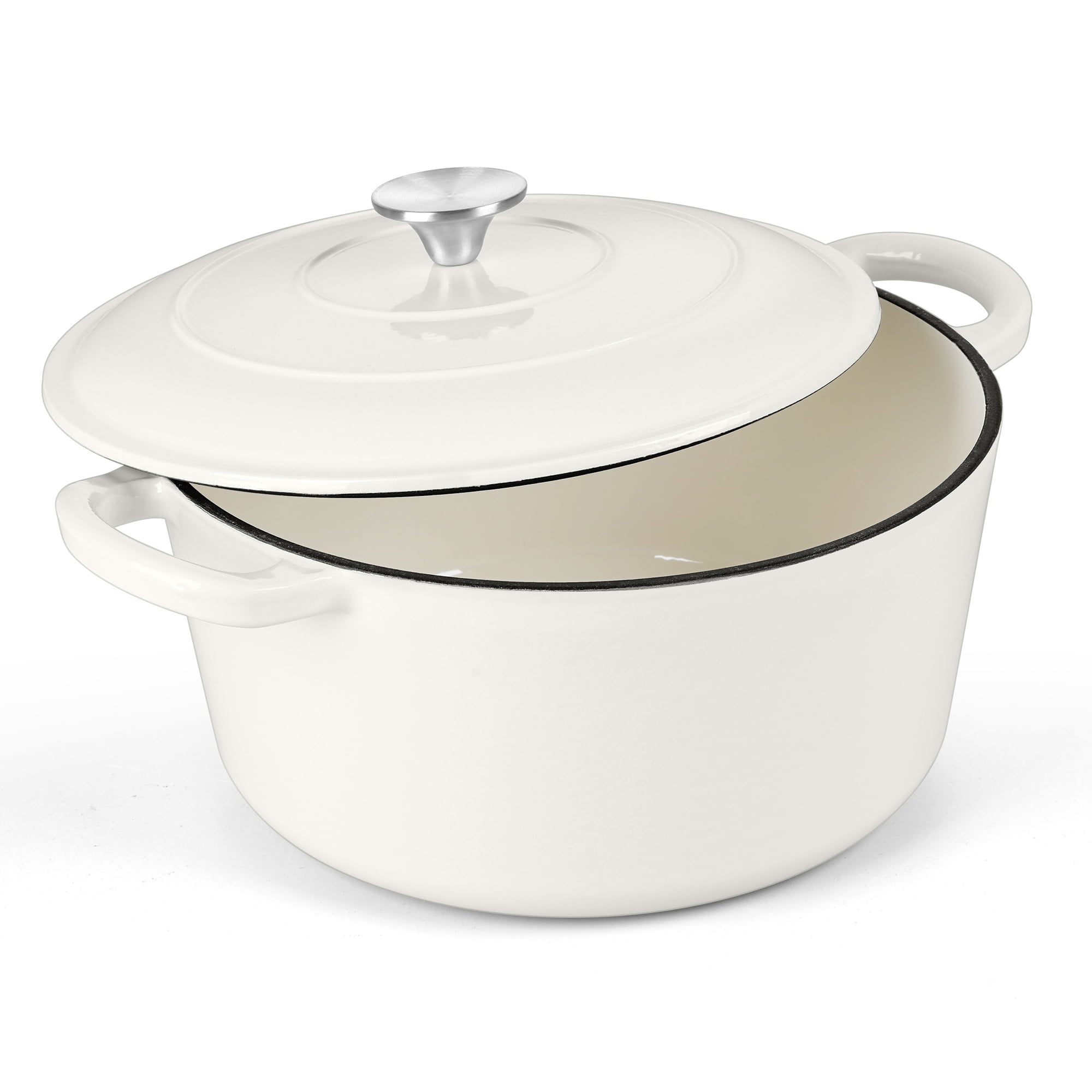 Coliware 6 Quart Enameled Cast Iron Dutch Oven with Lid, Round Dutch ...