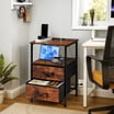 JIOABL 3-Drawer File Cabinet, Lateral Mobile Filing Cabinet Wood ...