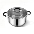 Coliware Stainless Steel 8-Quart Stock Pot with Glass Lid, Food-Grade ...