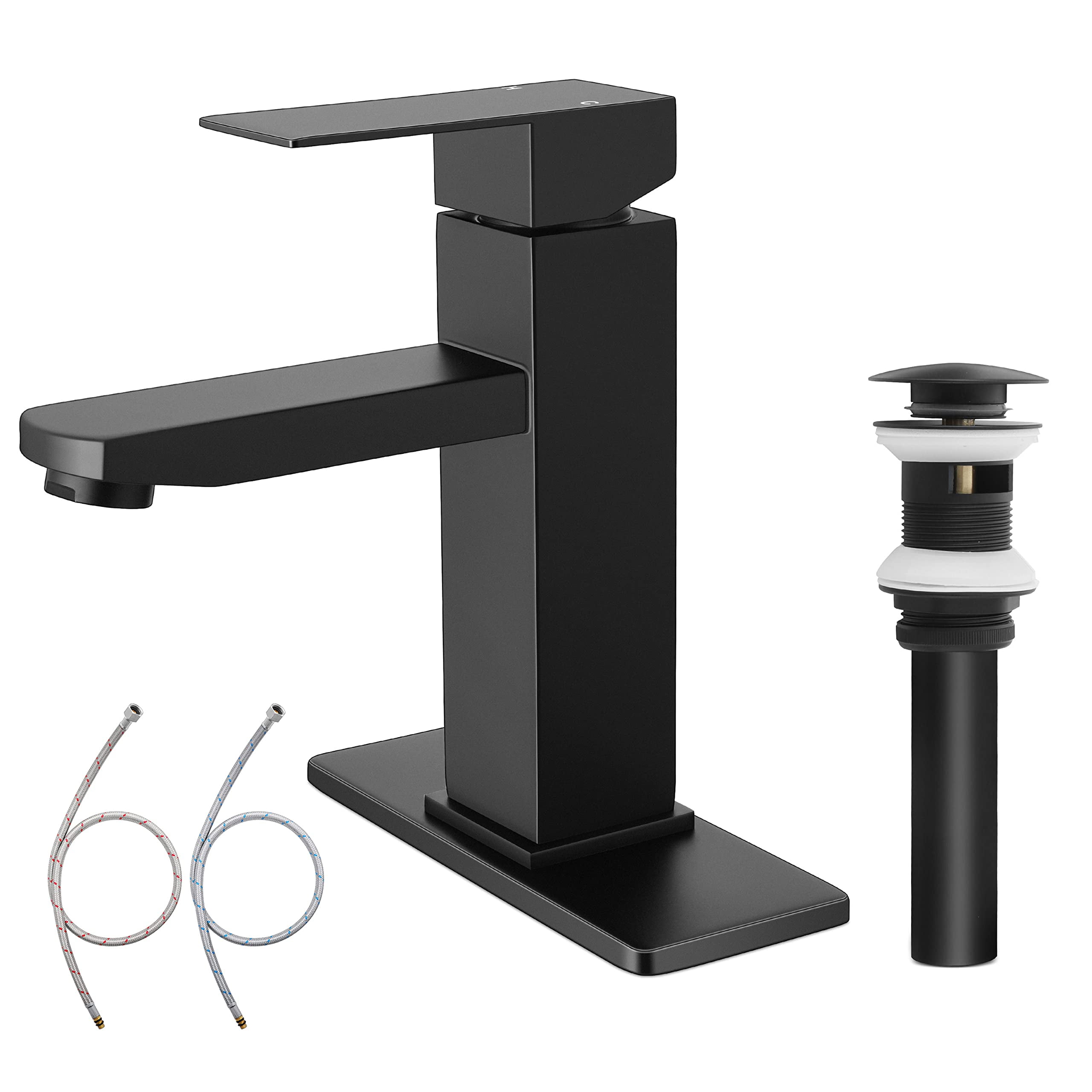 Coliware Stainless Steel Bathroom Faucet, Matte Black Vanity RV ...