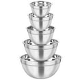 Coliware Stainless Steel Prep Bowls, 5 Pack Nesting, 0.7-4.5 QT ...