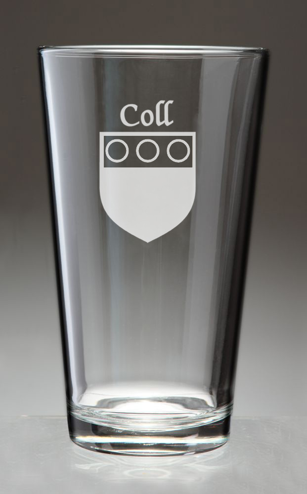 Coll Irish Coat of Arms Pint Glasses - Set of 4 (Sand Etched) - Walmart.com