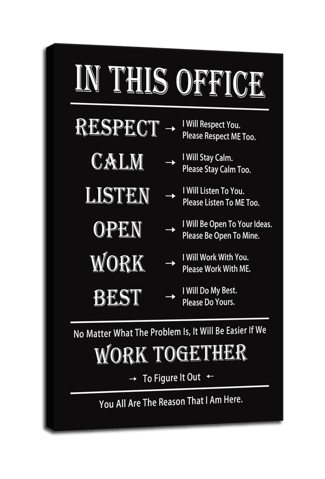 Collaboration Teamwork Poster - Motivational Wall-Art for Office ...