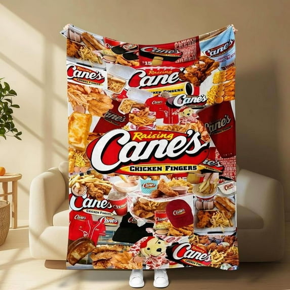 Collage Blanket Raising Cane's Design, Perfect for Sofa, Bed, Travel ...