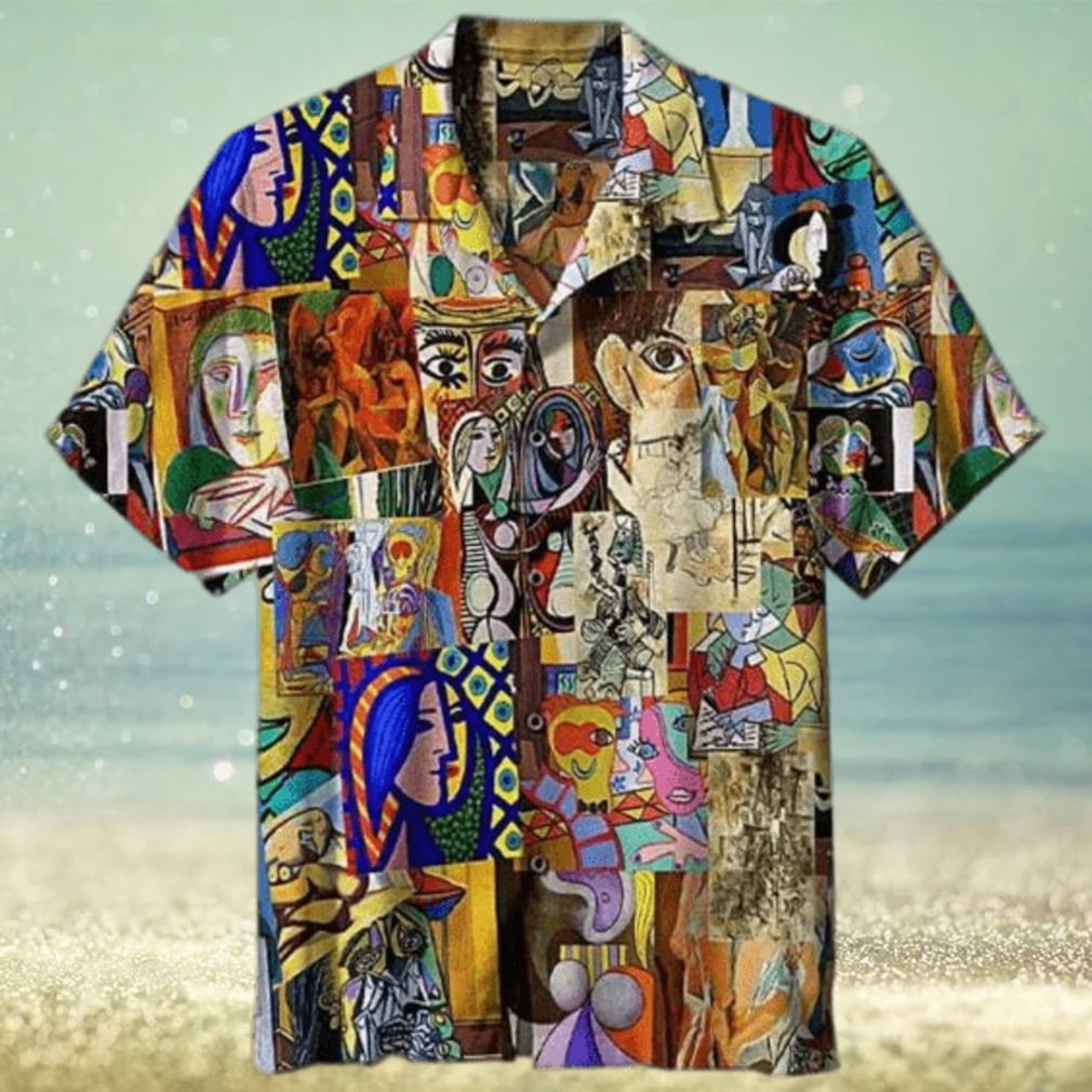 Collage De Picasso 3D Funny Hawaiian Shirt - Walmart.com
