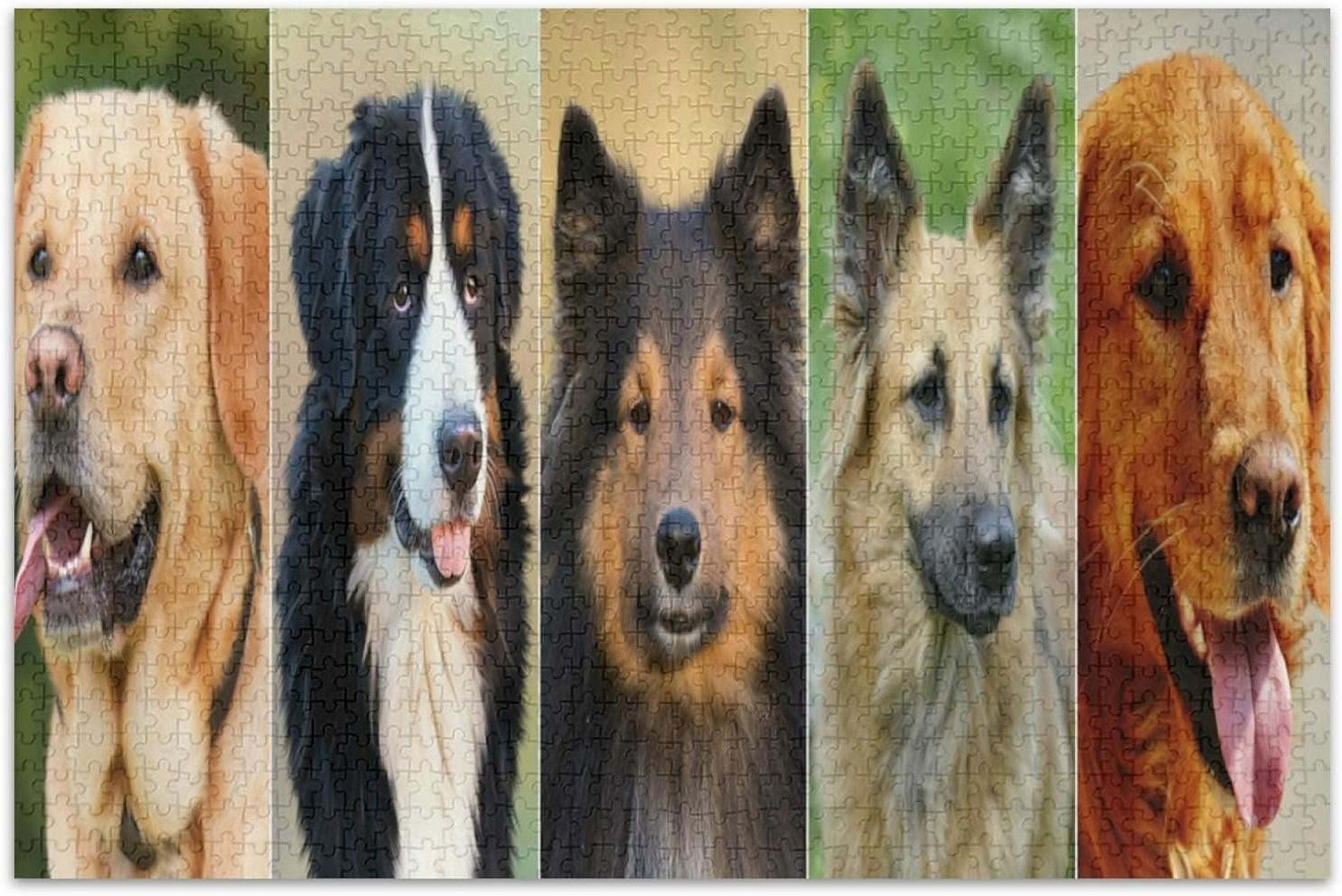 Collage with Dogs Jigsaw Puzzle 500 Pieces Wooden Jigsaw Puzzles for ...