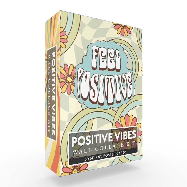 Collage Kits: Positive Vibes Wall Collage Kit : 60 (4" × 6") Poster ...