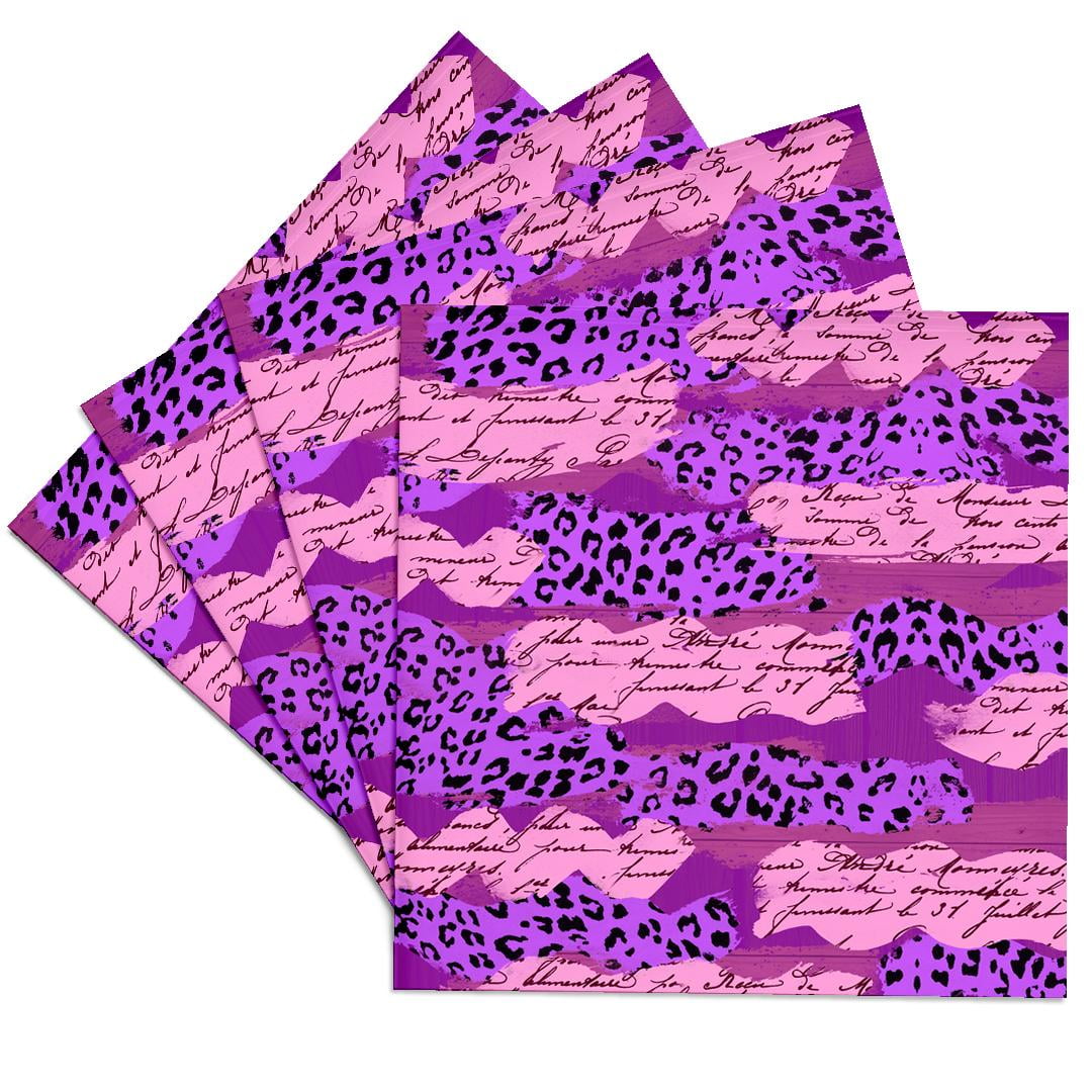 3drose, Collage, Leopard Spots, Purple, Pink, Cursive, Writing, Glam ...