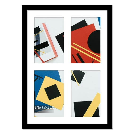 Collage Picture Frame 4x6 Openings, Holds Four 4x6 or One 10x14 Picture ...