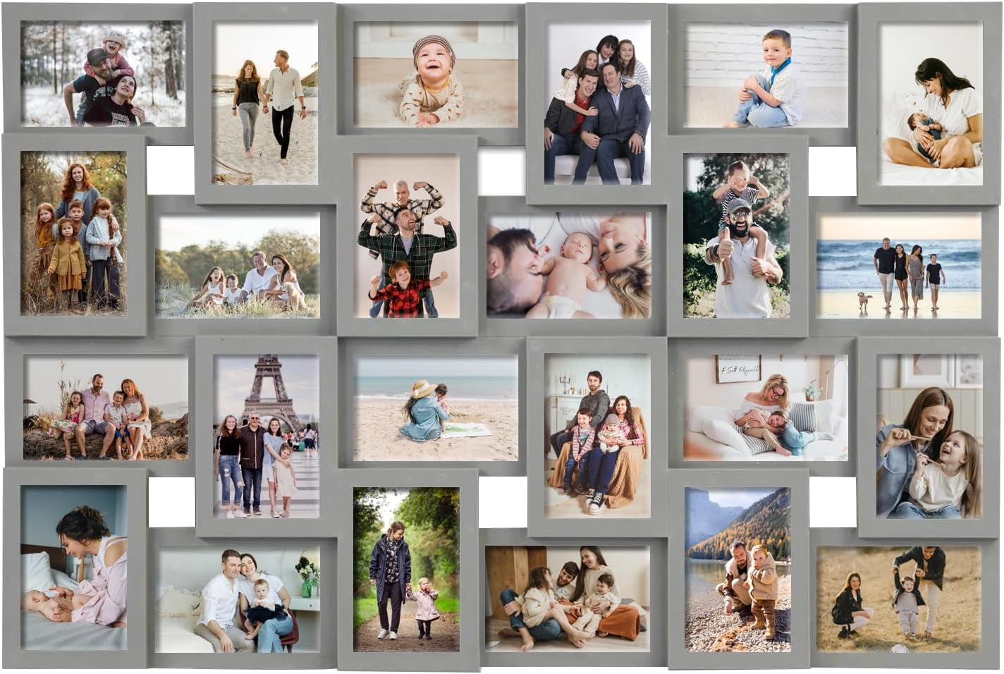 Collage Picture Frames for Wall 24 Slots, Reunion Friends Family Memory ...