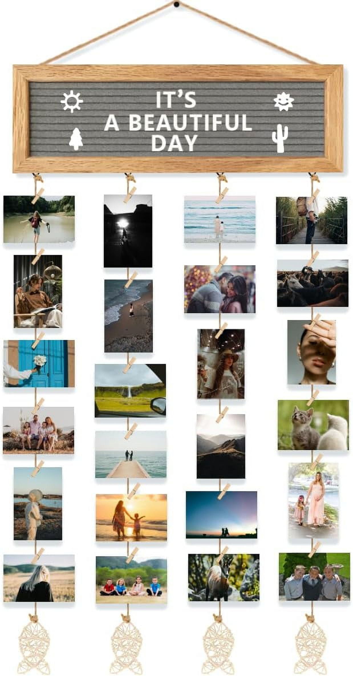 Collage Picture Frames for Wall, Multiple Polaroid Picture Display Felt ...