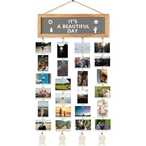 Collage Picture Frames for Wall, Multiple Polaroid Picture Display Felt ...