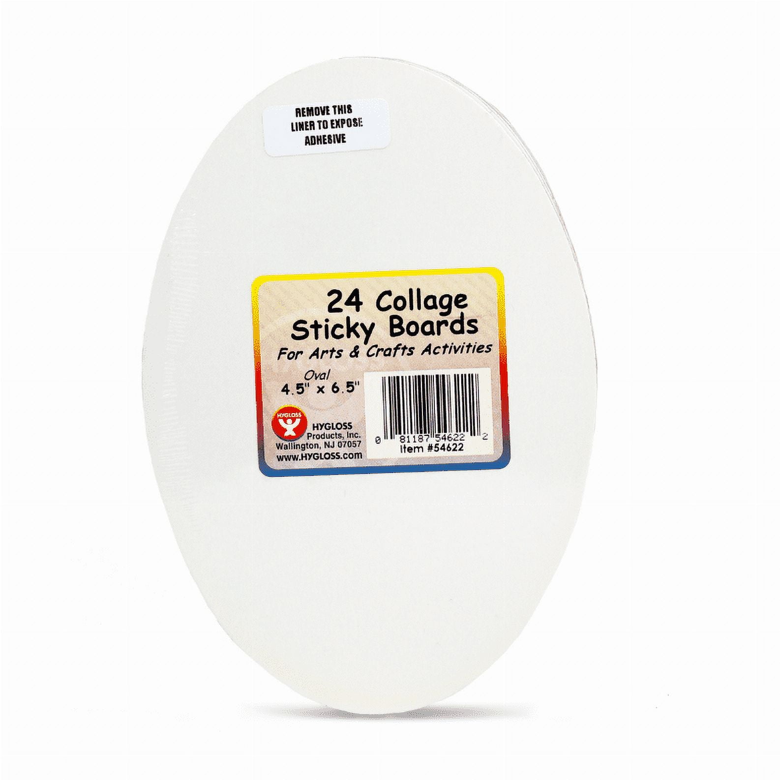 Collage Sticky Boards - 4.5inx6.5in Oval per 5 Packs of 24 - Walmart.com