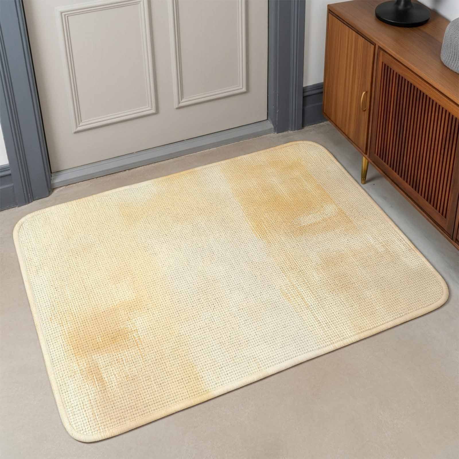 Collage Theme Front Door Mat Indoor Entrance, Retro Beige Oil Painting ...