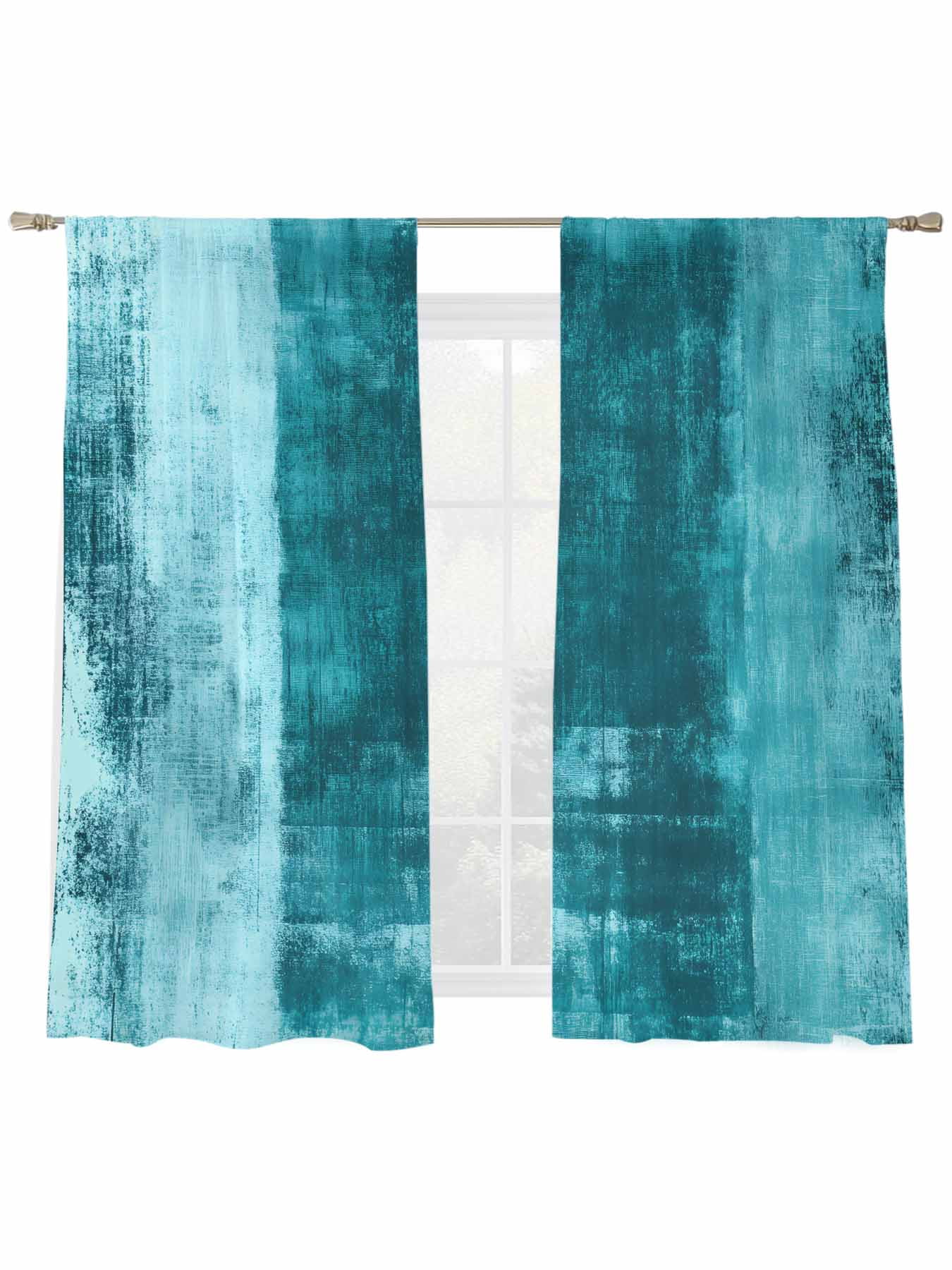 Collage Theme Sheer Curtains for Living Room Bedroom, Light-filtering ...