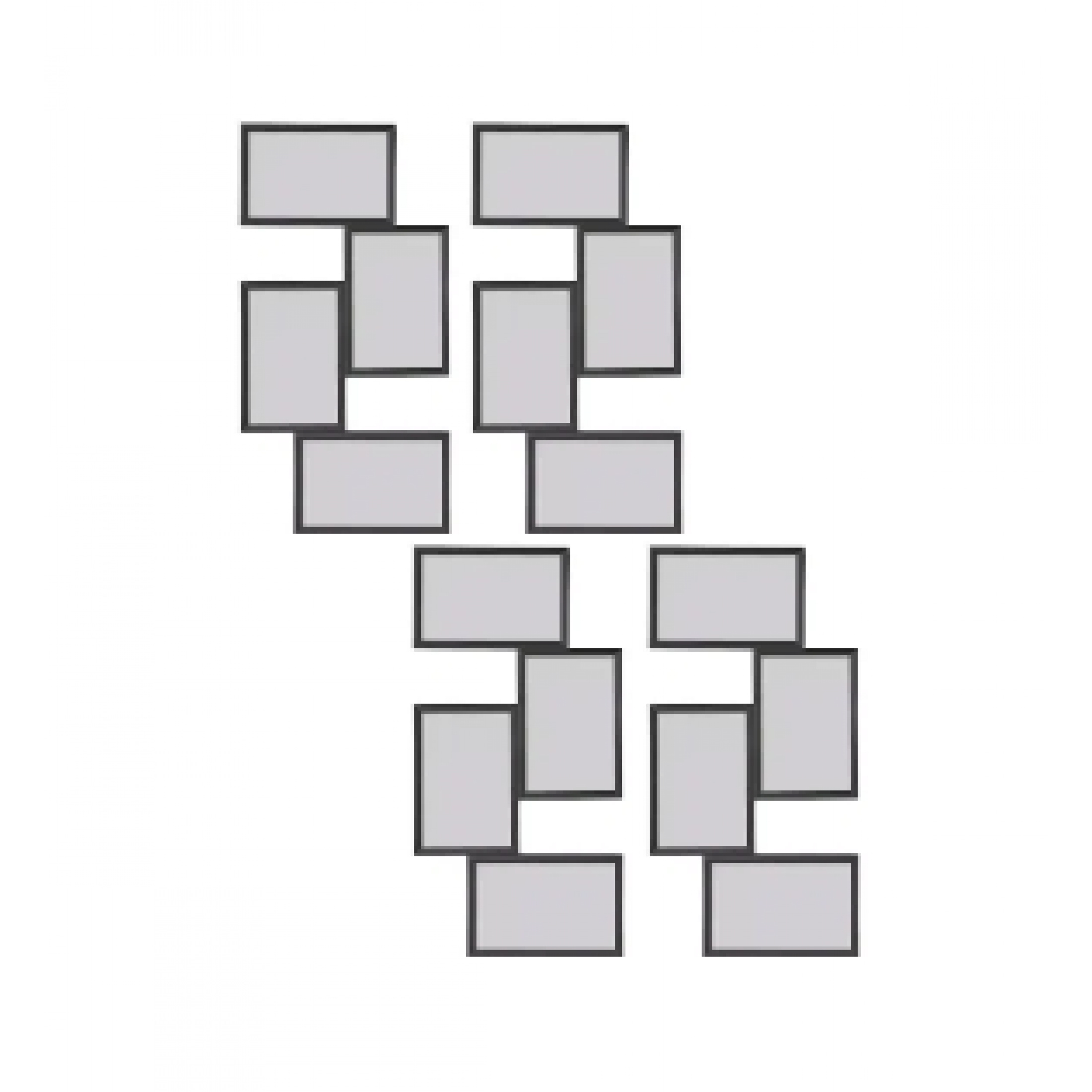 Collage frame for 4 photos, black, 4 Pcs 8 ¼x16 ¼ inch , Picture Poster ...