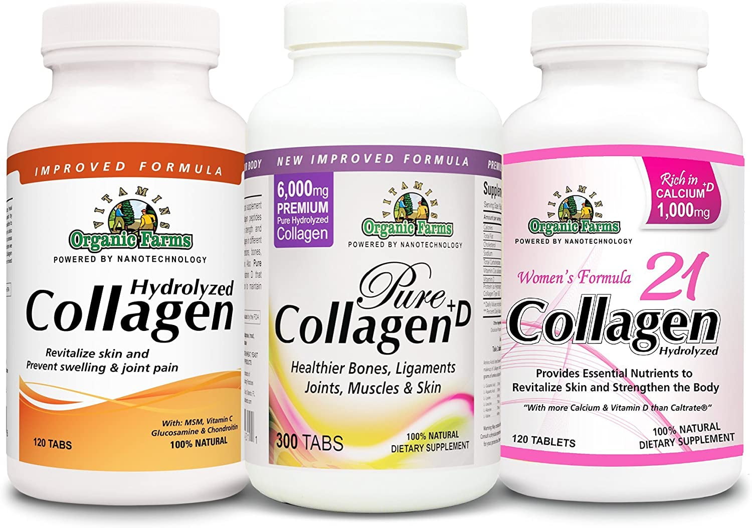 Collagen 9MX99 Kit - Collagen + Collagen 21 + Collagen Pure + Calcium+D ...