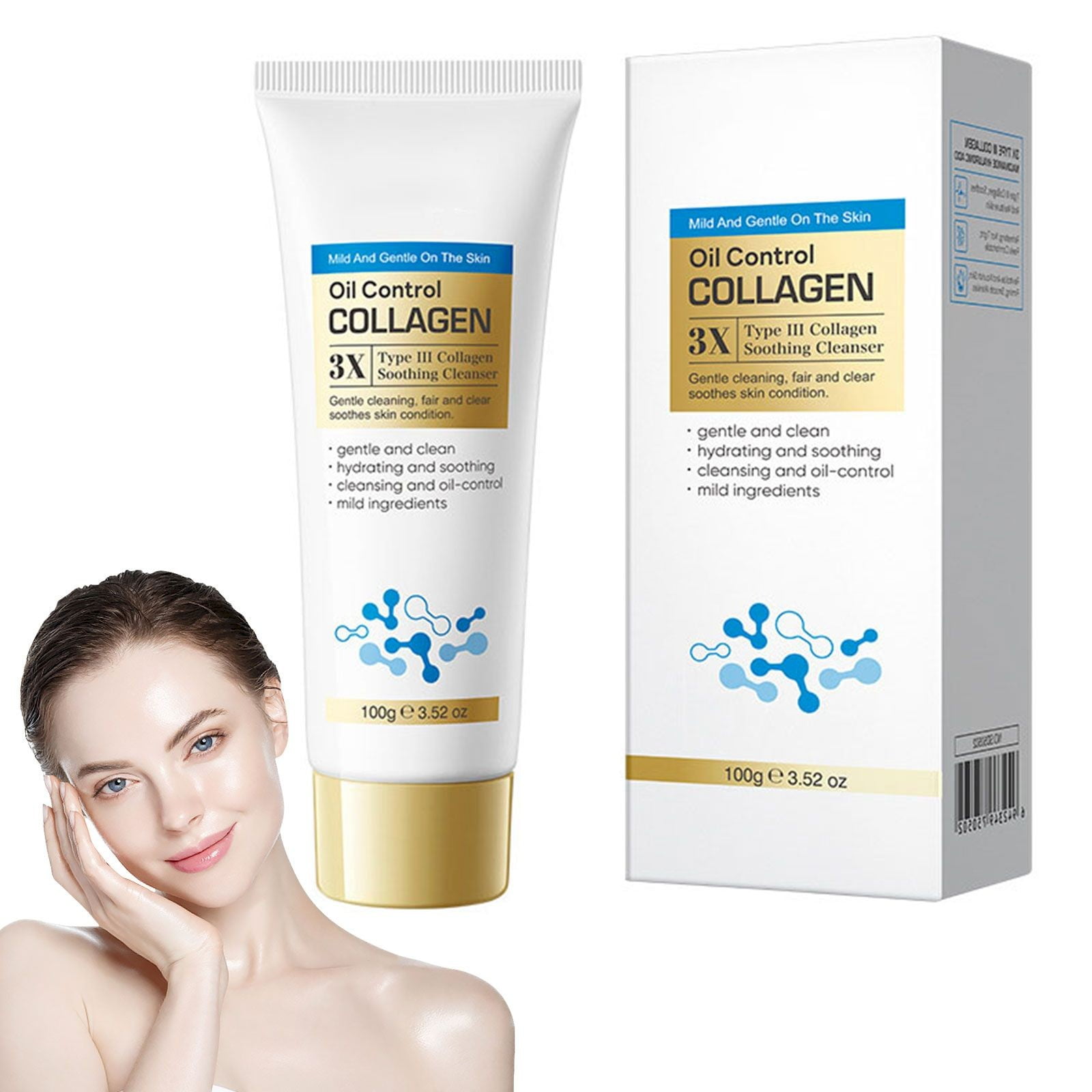 Collagen Cleansing Foam – Hydrating Face Wash for Deep Cleansing & Anti ...