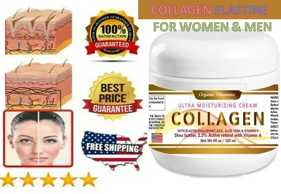 Collagen & Elastin Cream Daily Repair Face Crema Colageno Elastina Skin ...