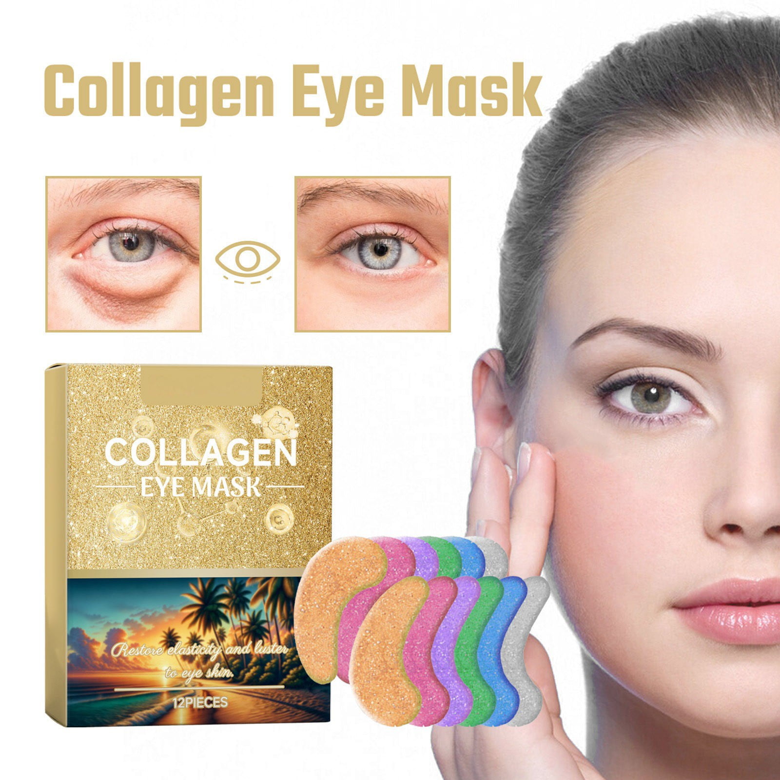 Collagen Eye Moisturizes And Tightens The Eyes Reduces Eye Bags Dark ...